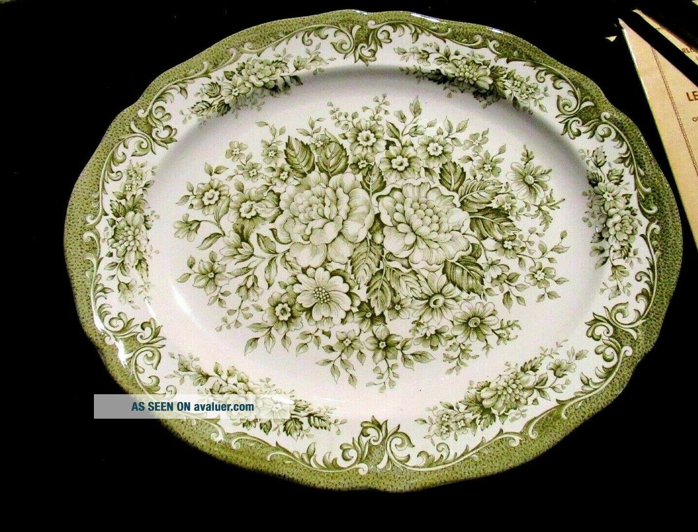 Vintage J & G Meakin Royal Staffordshire Ironstone Green Platter ...