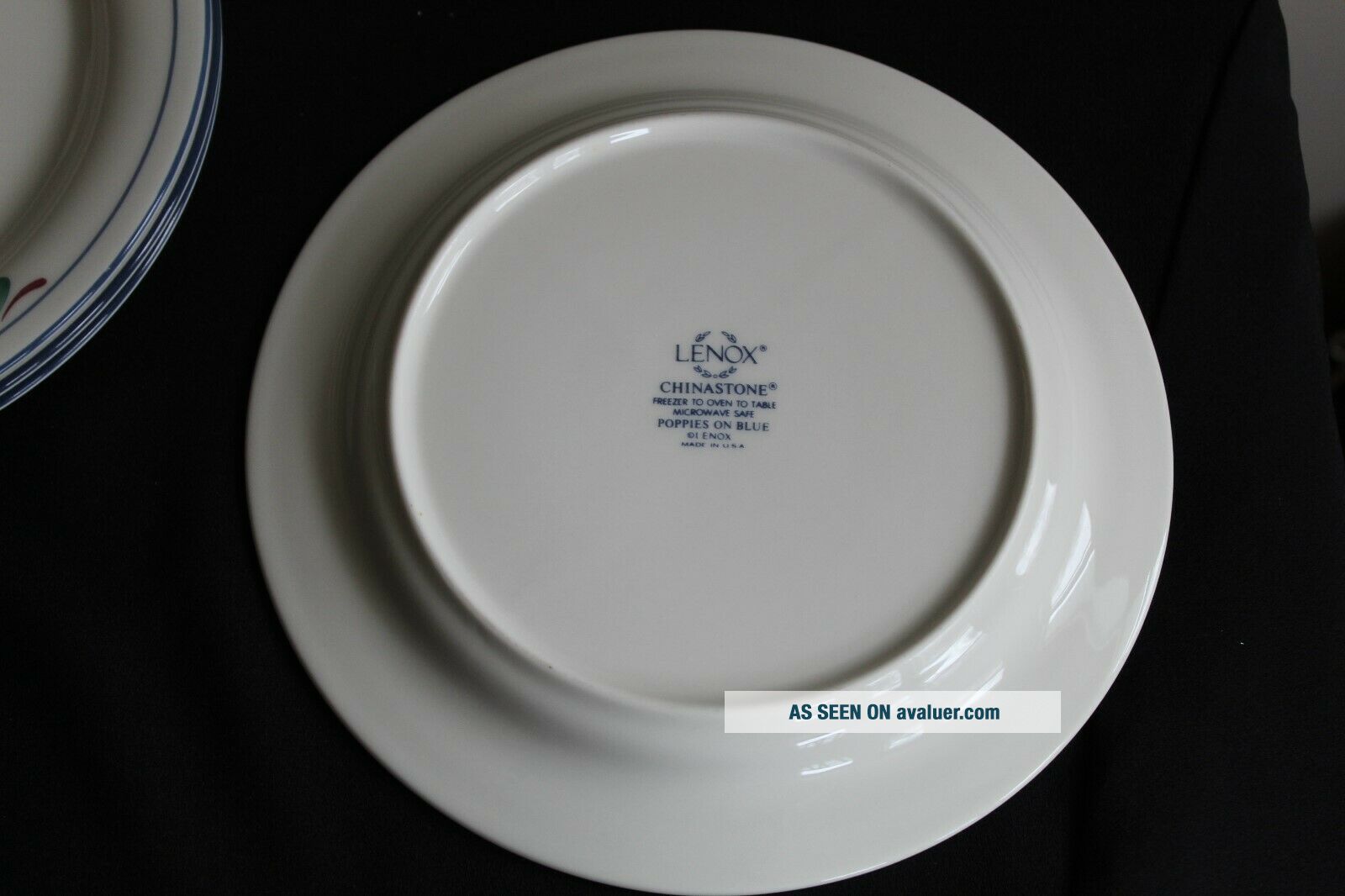 Set Of 4 Lenox Poppies On Blue Salad Plates | #13289110