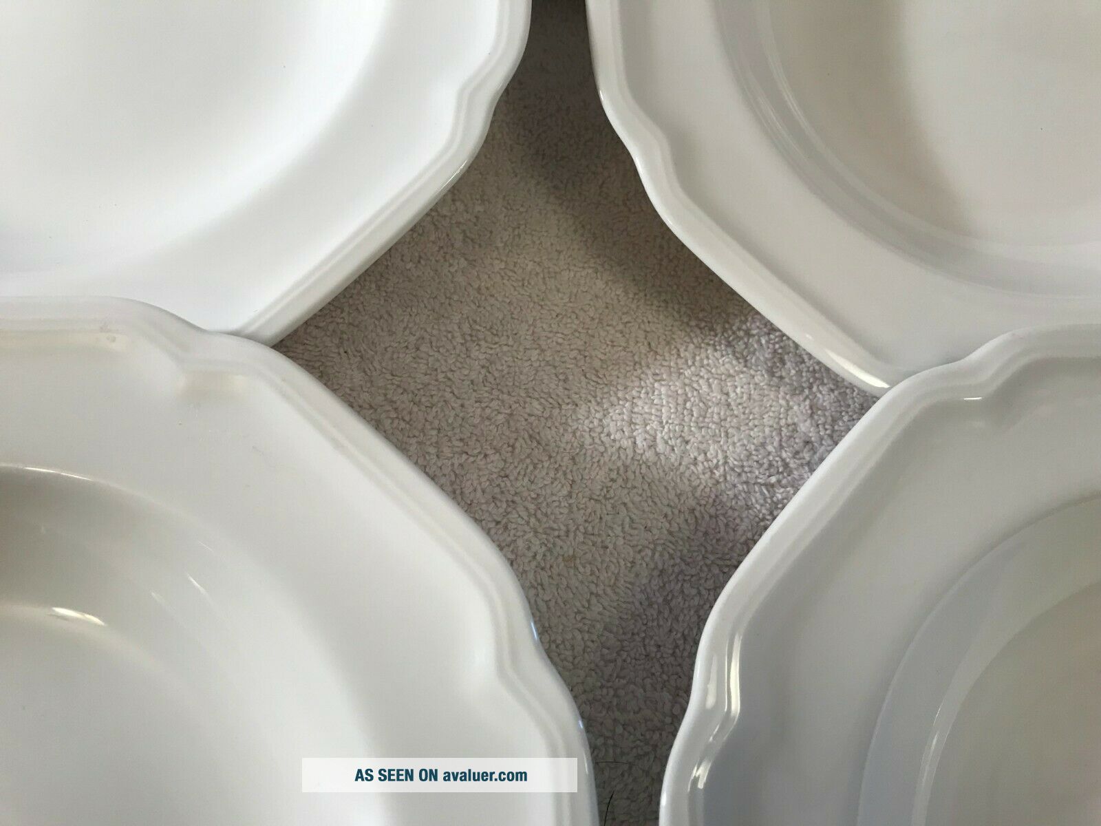 Mikasa Ultima Antique White Set Of 4 Wide Rimmed Soup Bowls | #13289700