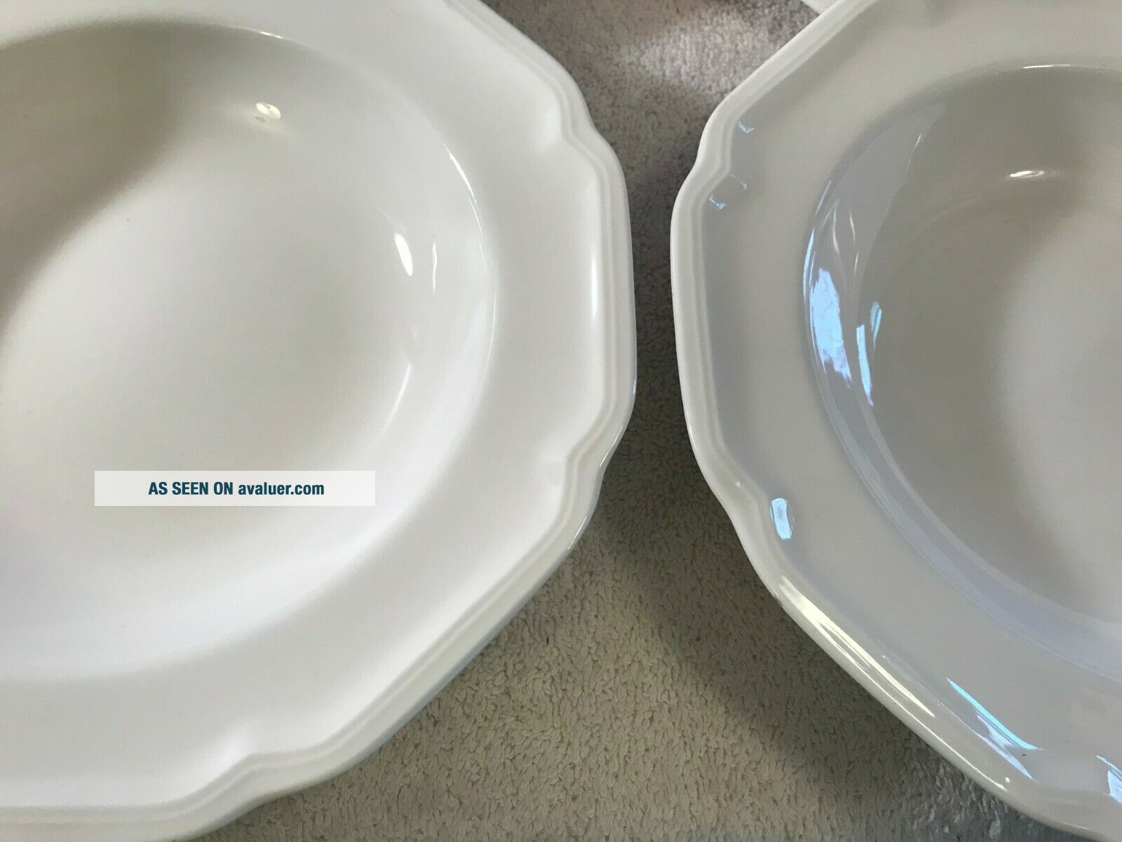 Mikasa Ultima Antique White Set Of 4 Wide Rimmed Soup Bowls | #13289700