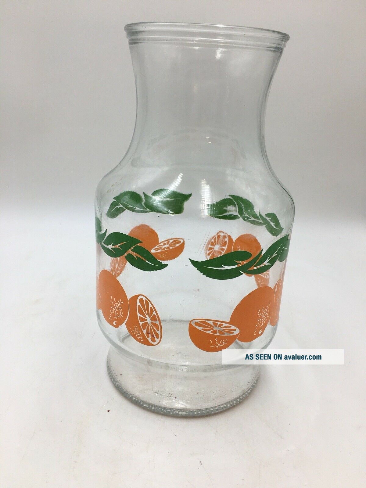 Vintage Anchor Hocking Orange Juice Pitcher Carafe Decanter | #13347208
