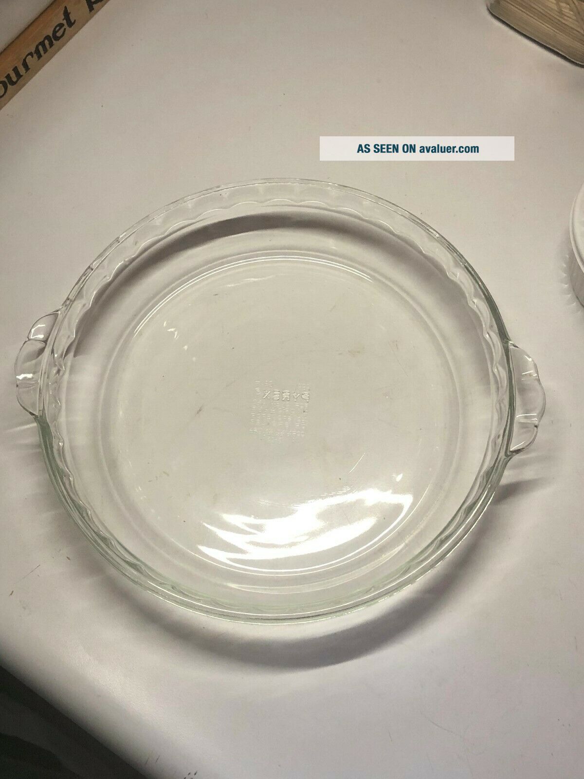 PYREX 229 Pie Plate Fluted Edge Clear Glass 10 " Deep Dish Pie Plate ...
