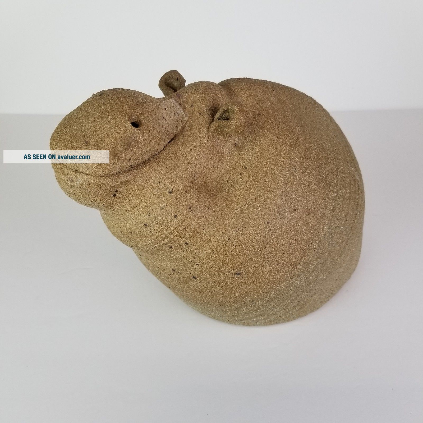 Stoneware Hippo Bank Studio Pottery Harting Vintage Mid Century | #13366957