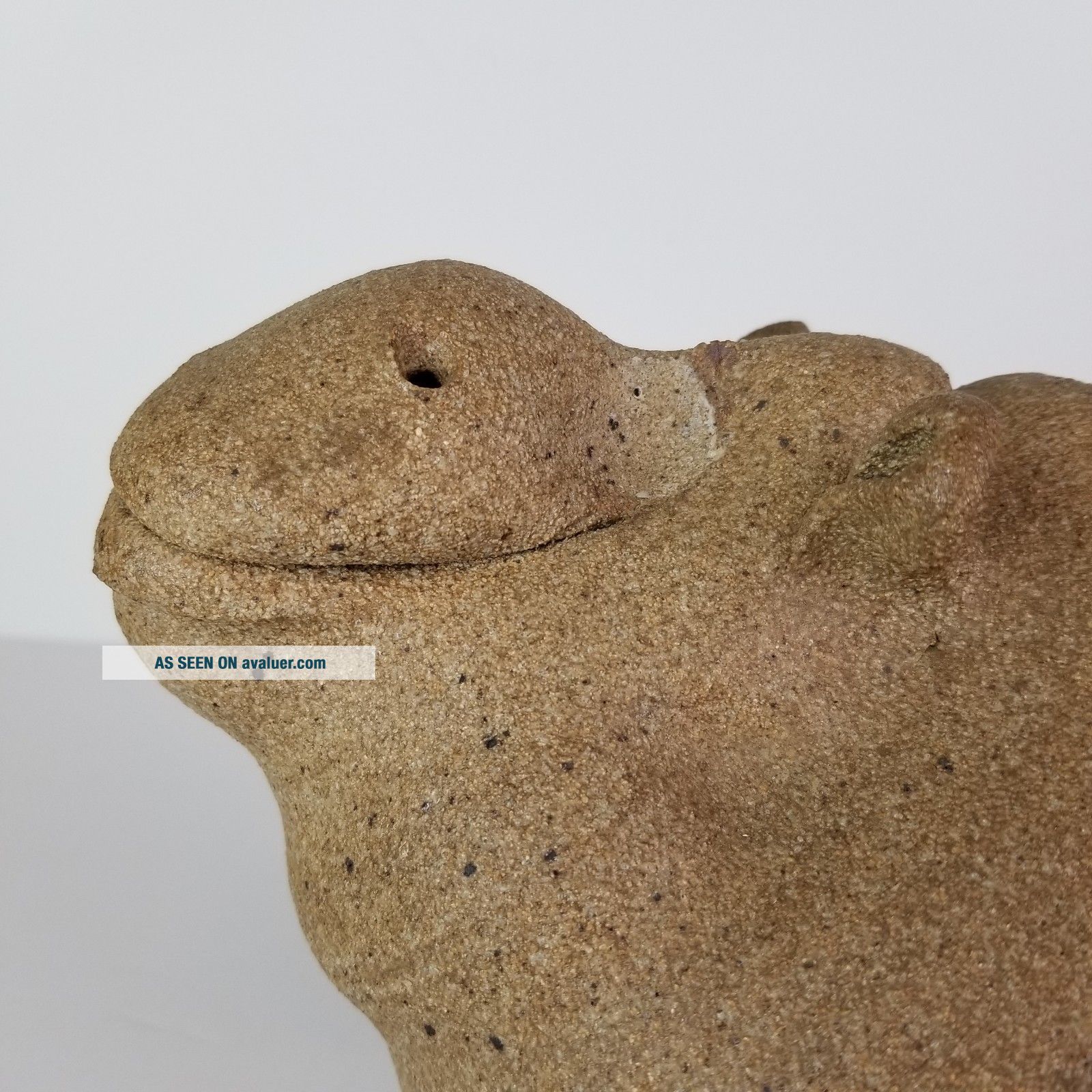 Stoneware Hippo Bank Studio Pottery Harting Vintage Mid Century | #13366957