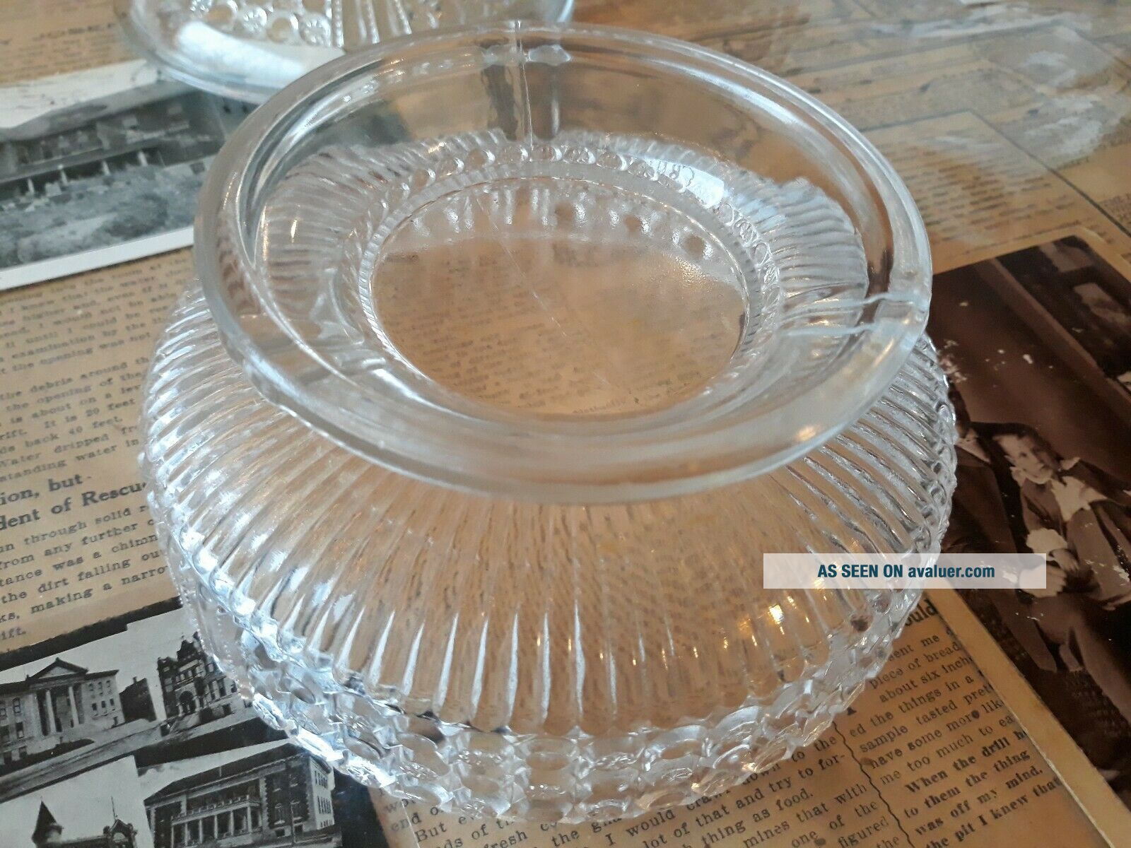 EAPG Richards And Hartley Glass Three Panel Pattern Butter Dish ...