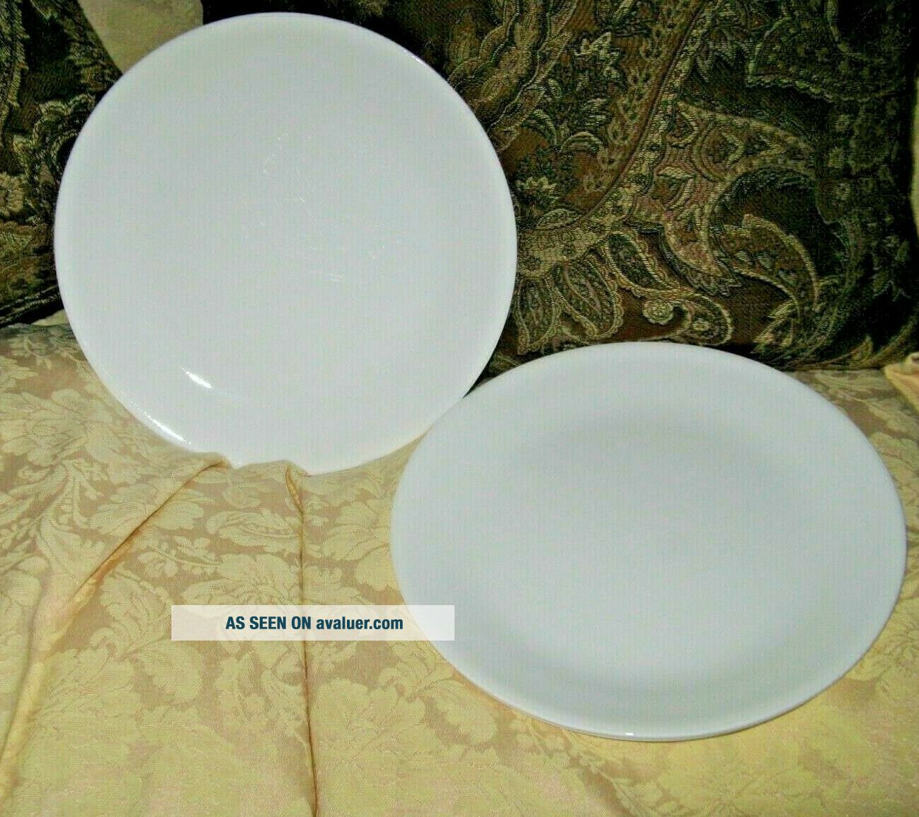 CORELLE DINNER PLATES WINTER FROST WHITE 4 PC. TOP SHAPE 10 1/4 IN ...