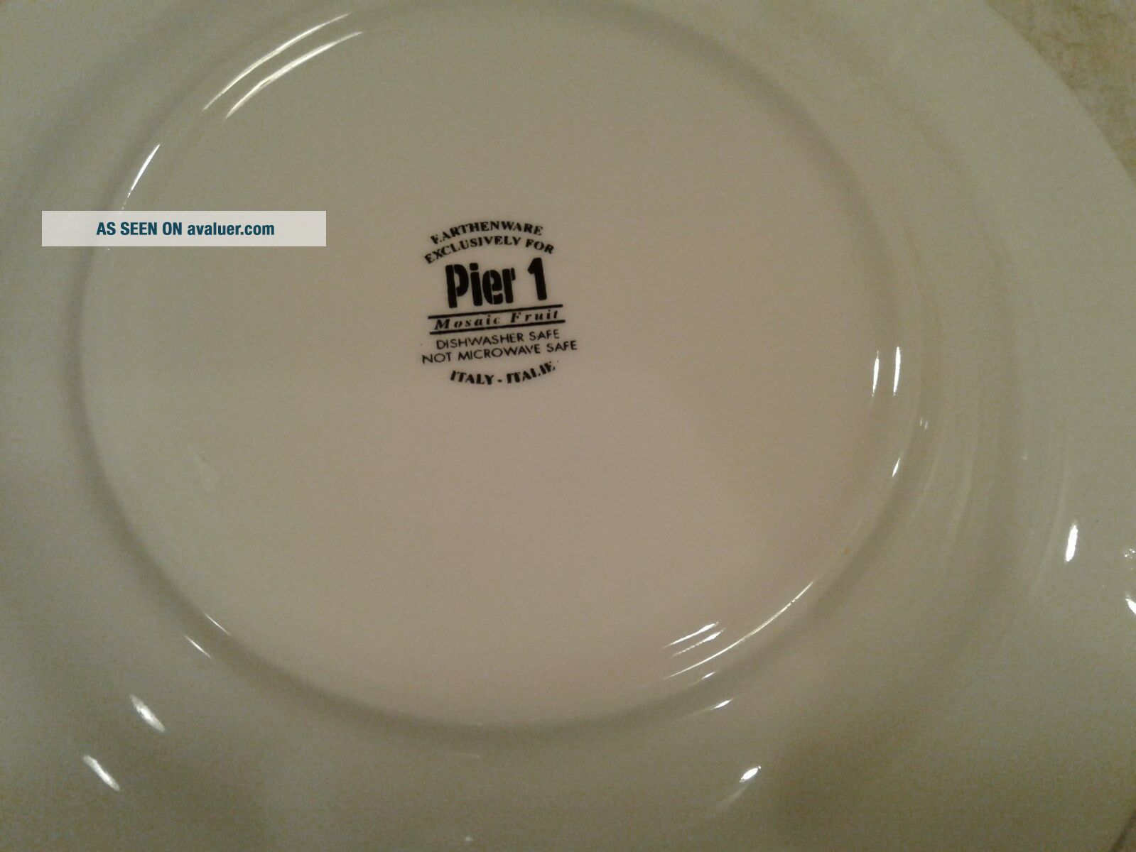 Pier 1 Mosaic Fruit Dinner Plates | #13427314