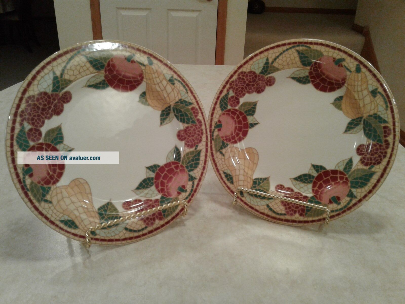 Pier 1 Mosaic Fruit Dinner Plates | #13427314