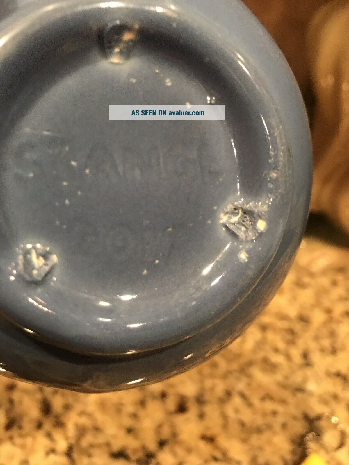 Stangl Art Pottery 3” Vase 2017 Vintage Blue Twin Handles | #13448215