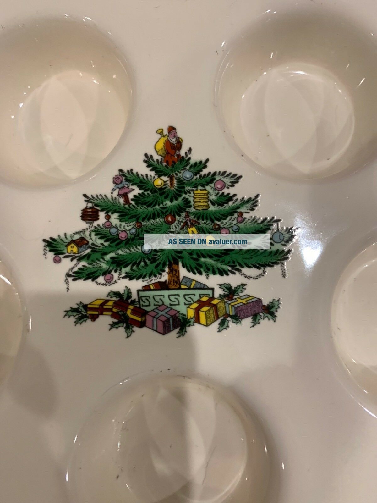 Spode Christmas Tree Ceramic Small/MUFFIN TRAY Or Tea Light Tray ...