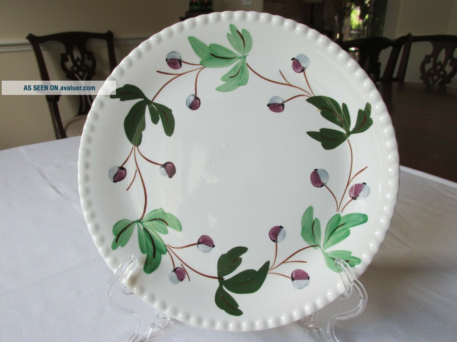 BLUE RIDGE SOUTHERN POTTERIES MOUNTAIN IVY CANDLEWICK EDGE DINNER PLATE ...