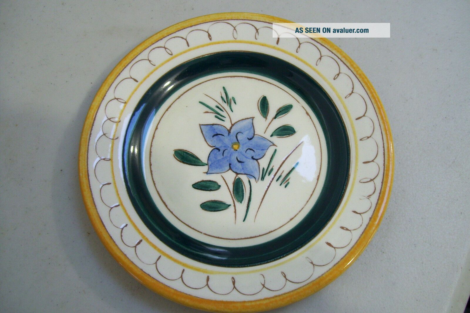 VINTAGE STANGL POTTERY TERRA ROSE GARDEN FLOWER 6 " Plate Made In USA ...